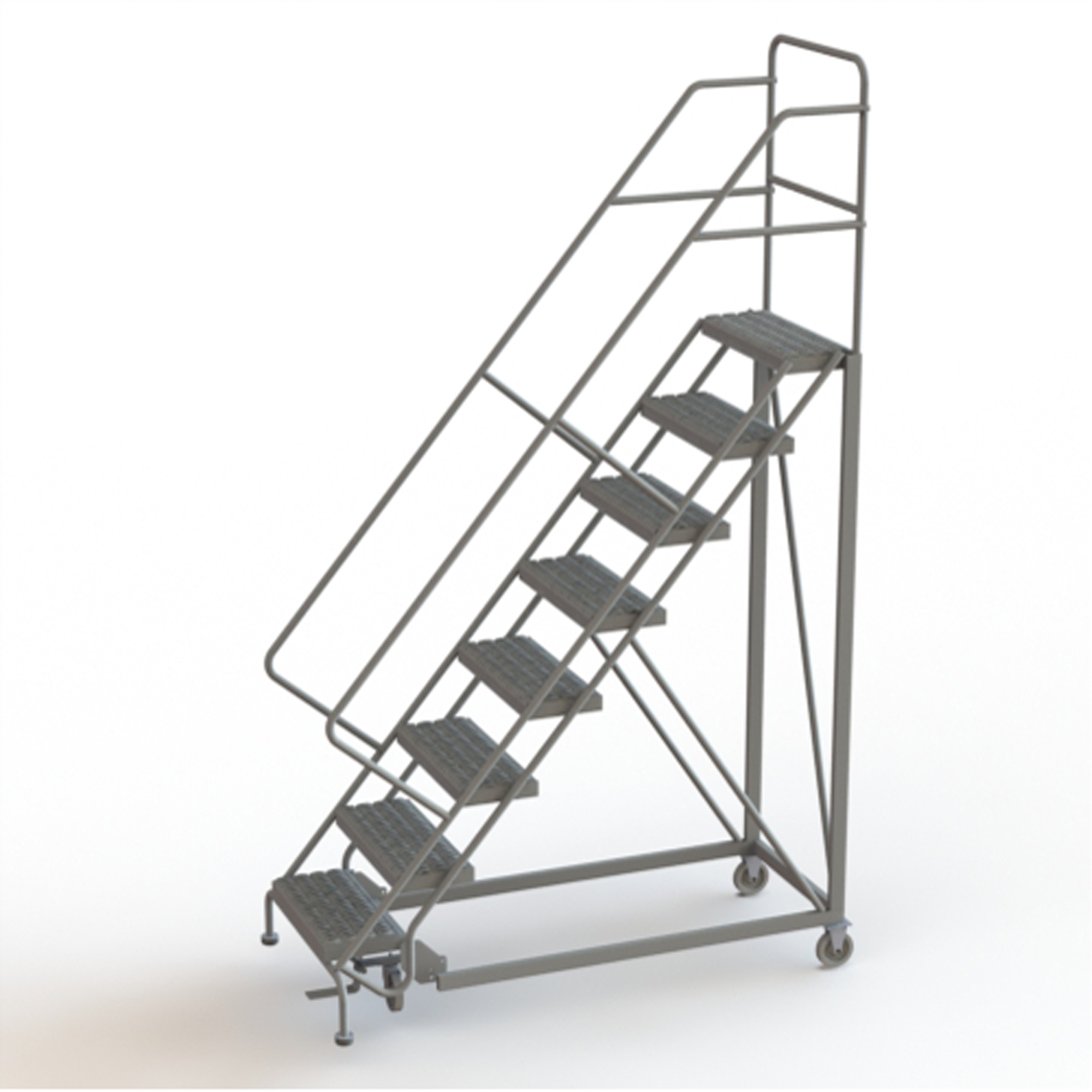 Tri-Arc Manufacturing KDEC108242 Safety Slope Rolling Ladder, 8 Steps ...