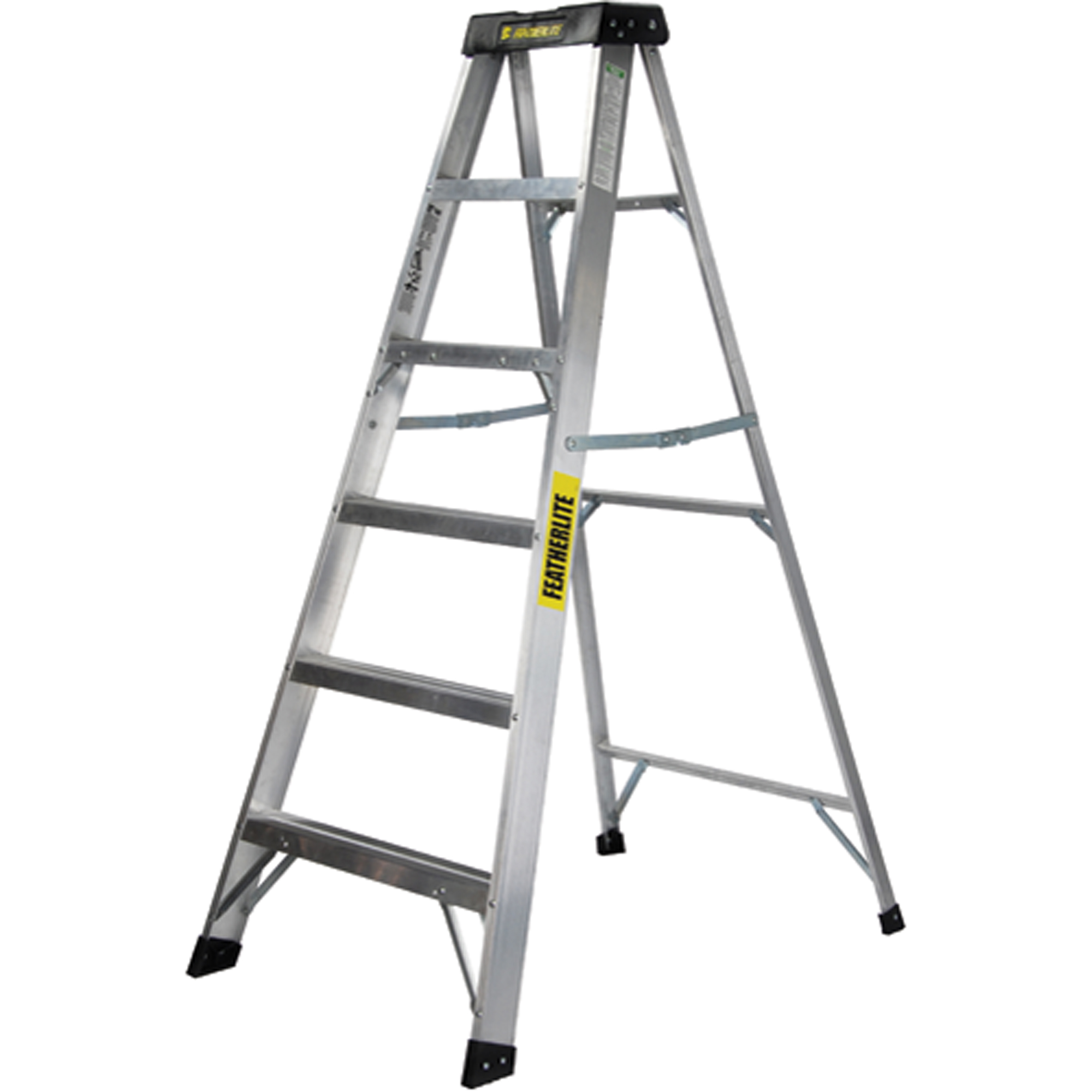 FEATHERLITE Extra Wide Heavy-Duty Industrial Stepladders (3400-XW ...