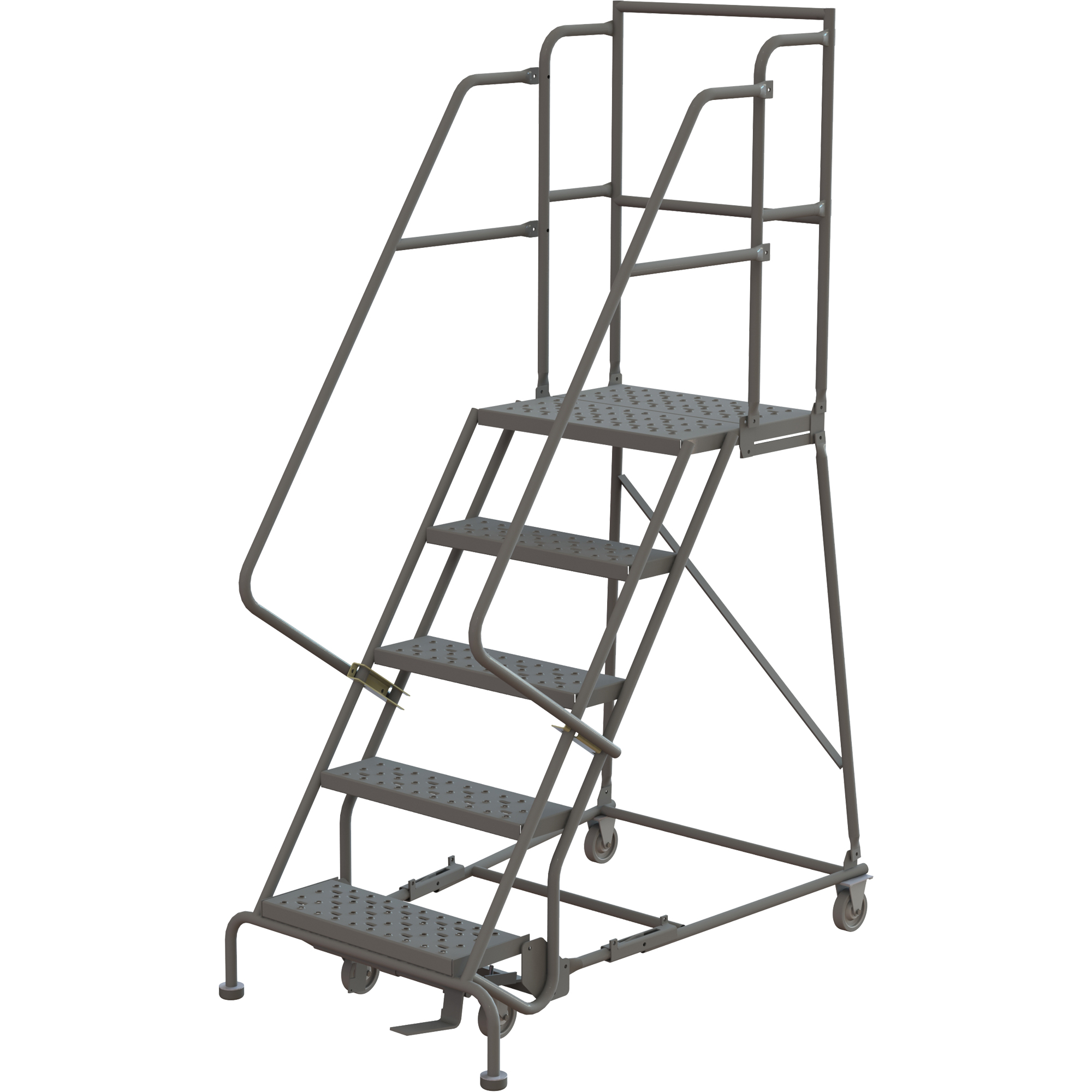 Tri-Arc Manufacturing KDSR105246-D2 Deep Top Step Rolling Ladder, 5 ...