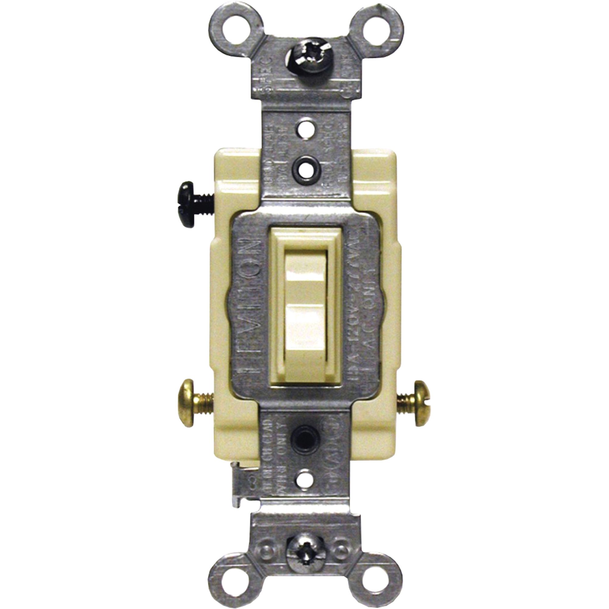 LEVITON Back & Side-Wired Quiet Switches with 3-Way Framed Toggle XA813 ...