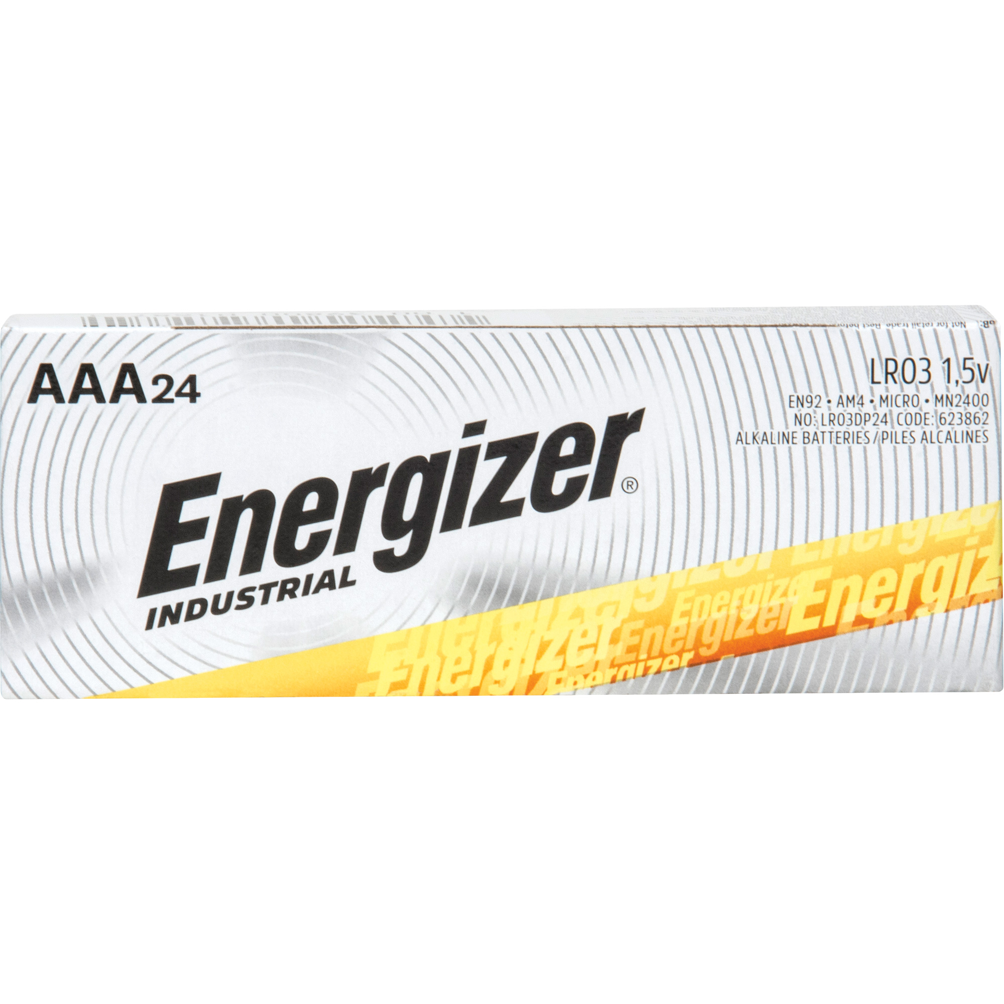 Energizer EN92 Alkaline Industrial Batteries, AAA, 1.5 V