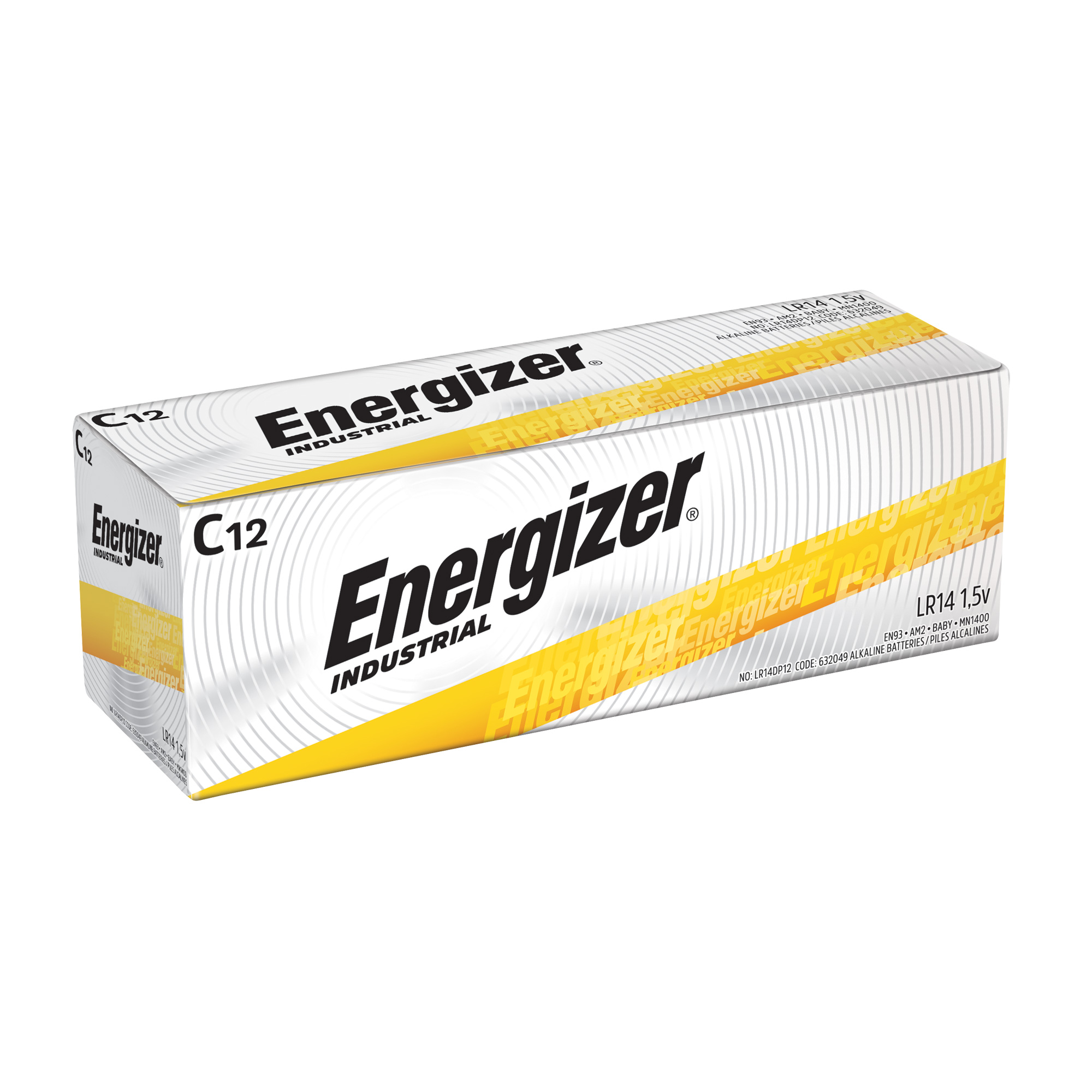 Energizer EN93 Alkaline Industrial Batteries, C, 1.5 V