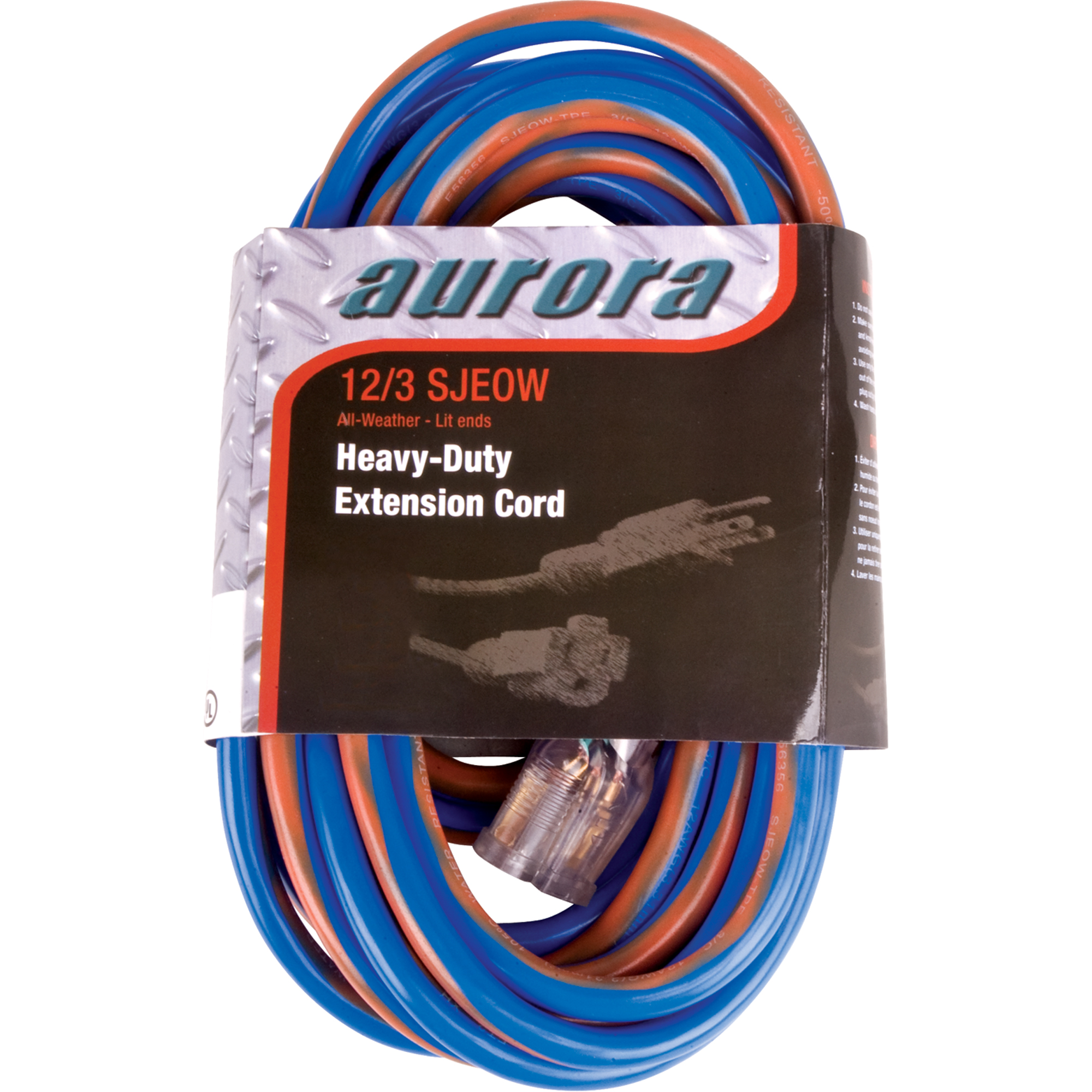 Aurora Tools XC504 All-Weather TPE-Rubber Extension Cord With Light ...