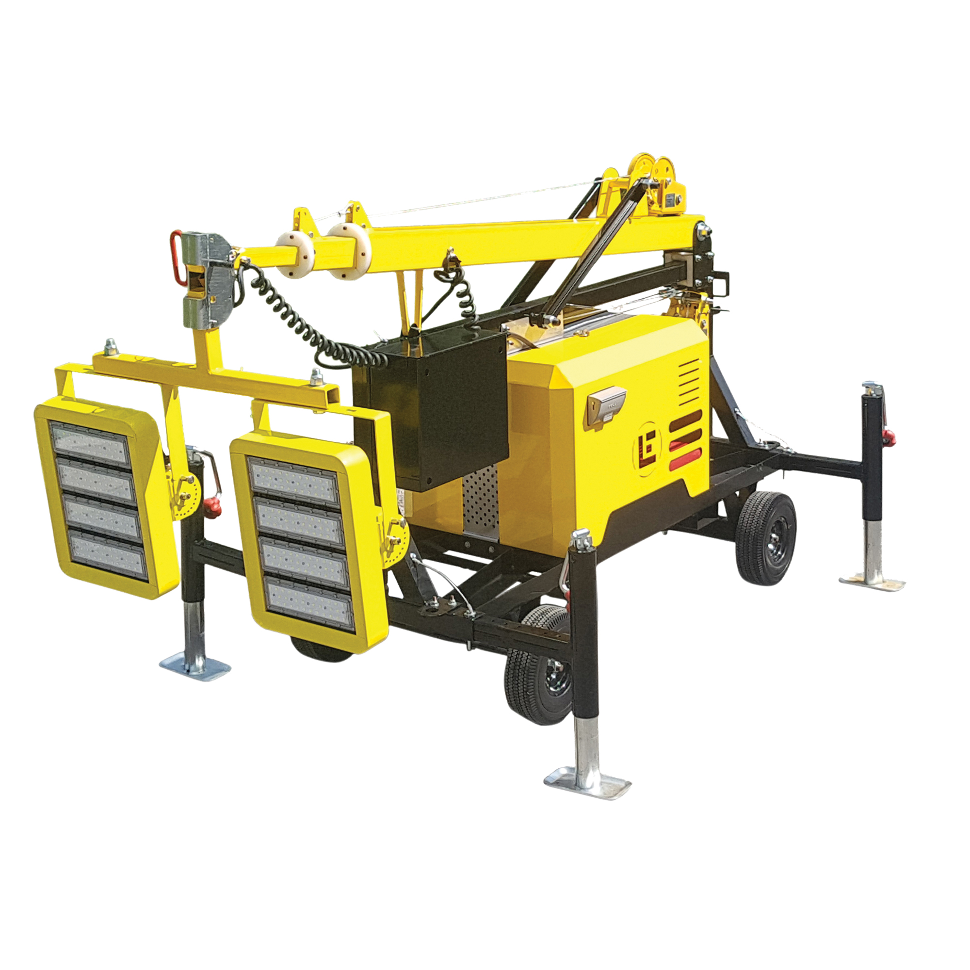 LIND EQUIPMENT Dual-Head Beacon LED Light Tower, Diesel, 400 Watts ...