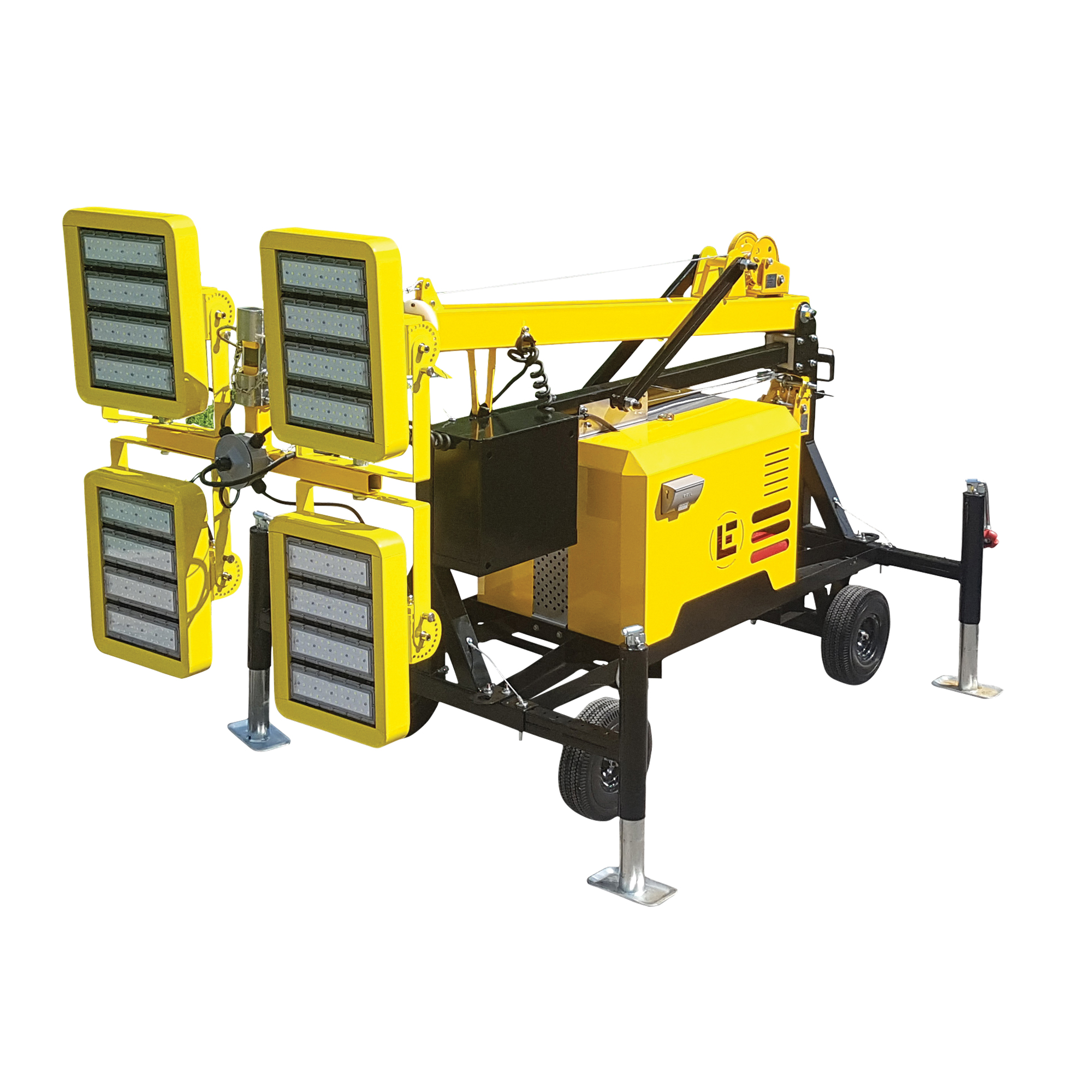 Lind Equipment LE980LED-T4 Quad-Head Beacon LED Light Tower, Diesel ...