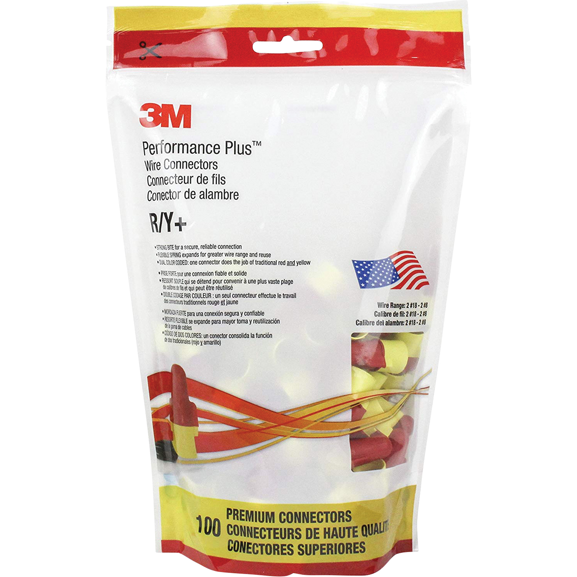 3M R/Y+ POUCH Performance Plus Wire Connectors