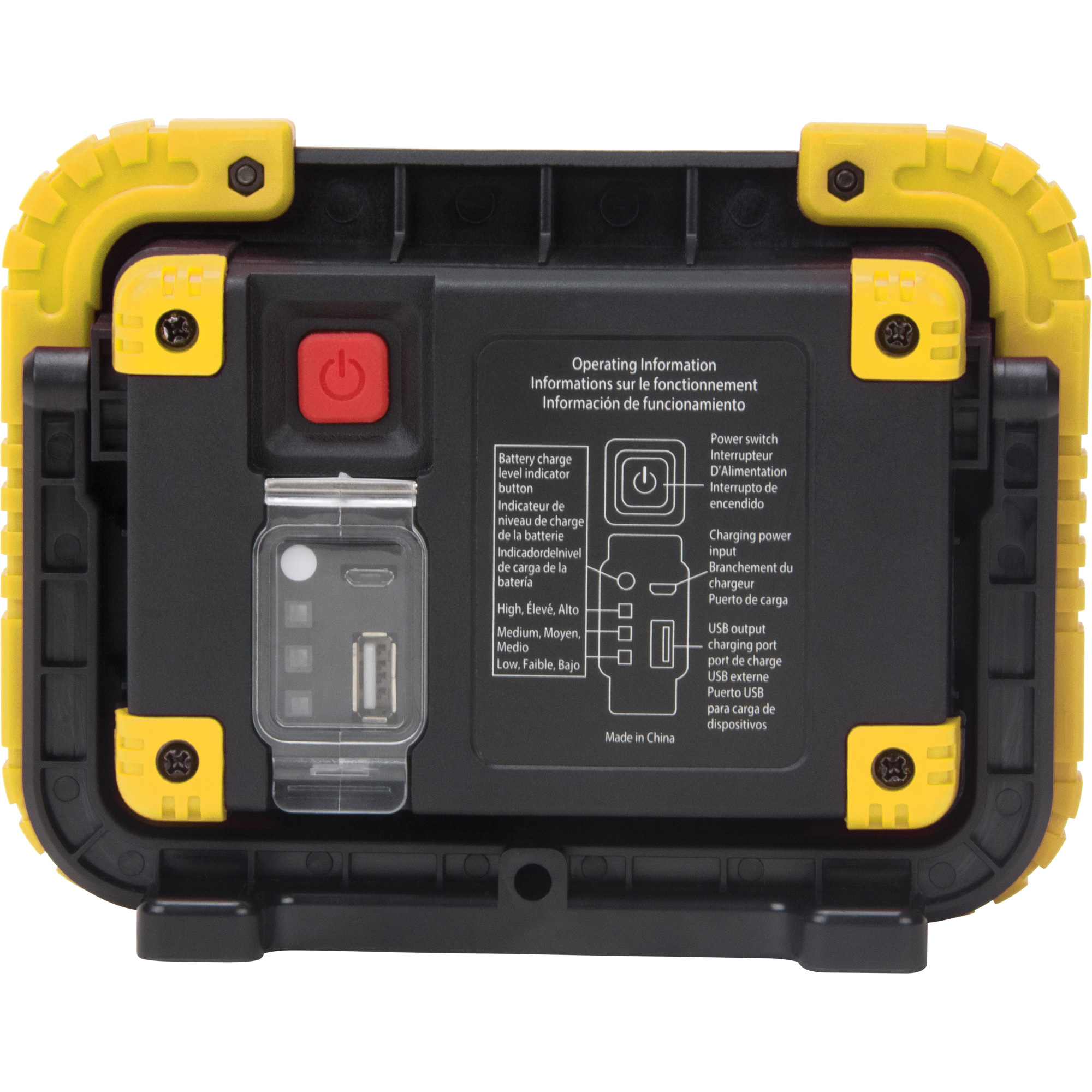 Nortech 9800Y Portable Work Light, LED, 10 W, 1000 Lumens, Plastic Housing