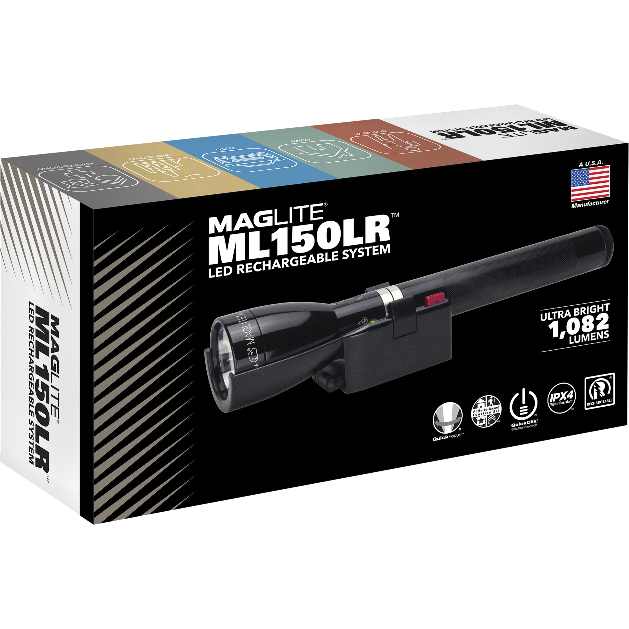 MAGLITE ML150LR(X) Fast-Charging Flashlight, LED, 138 Lumens ...