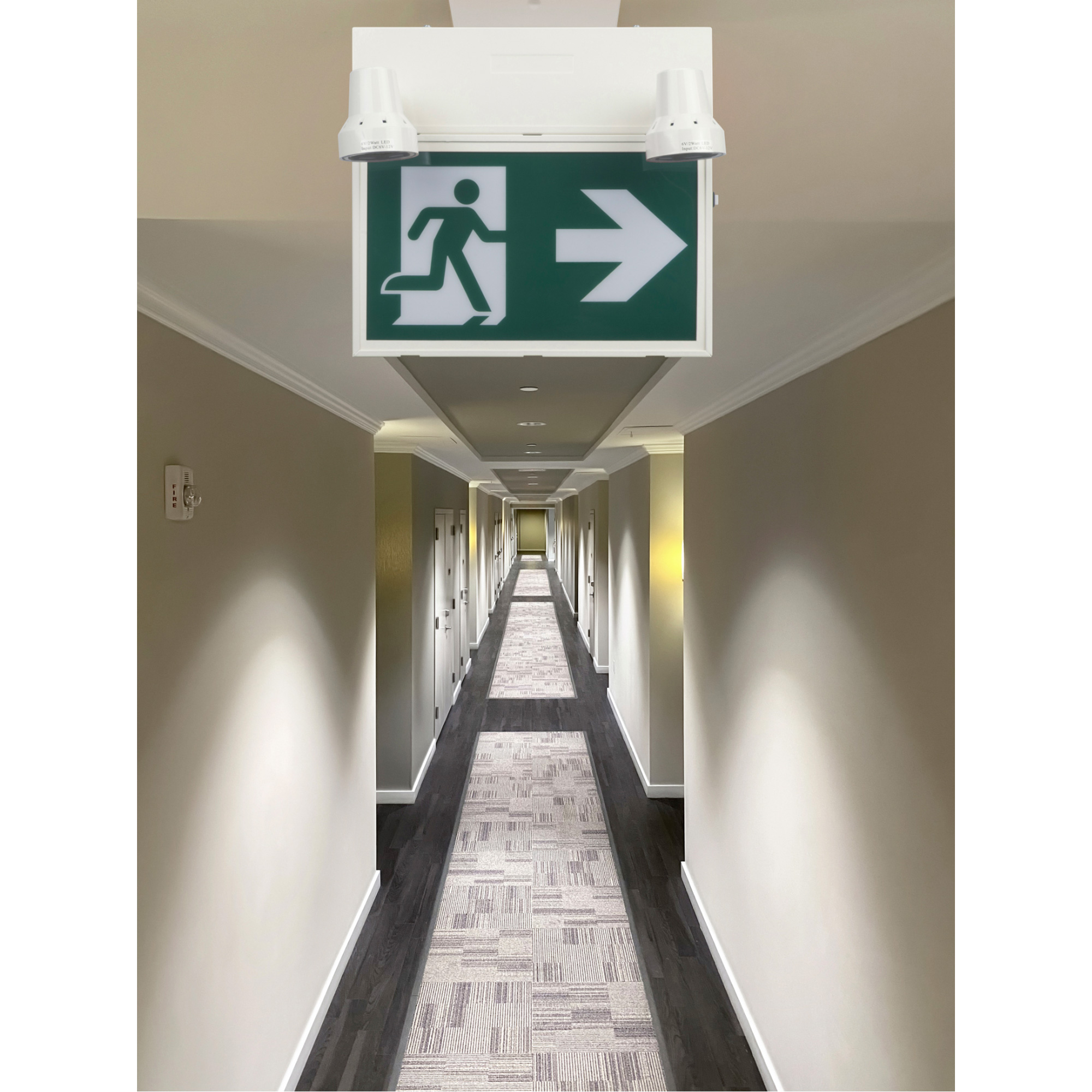 Zenith Safety Products XI790 Running Man Sign with Security Lights, LED ...