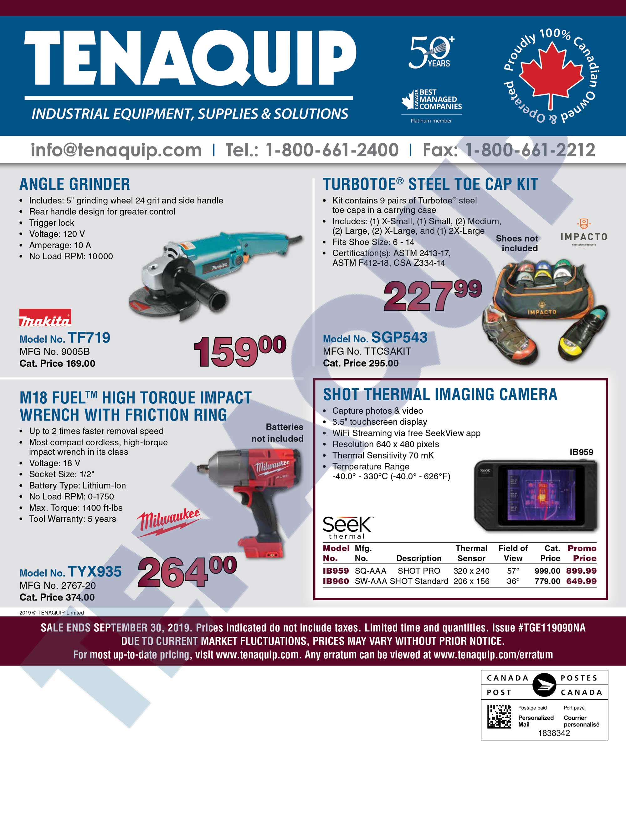 September Sale | TENAQUIP