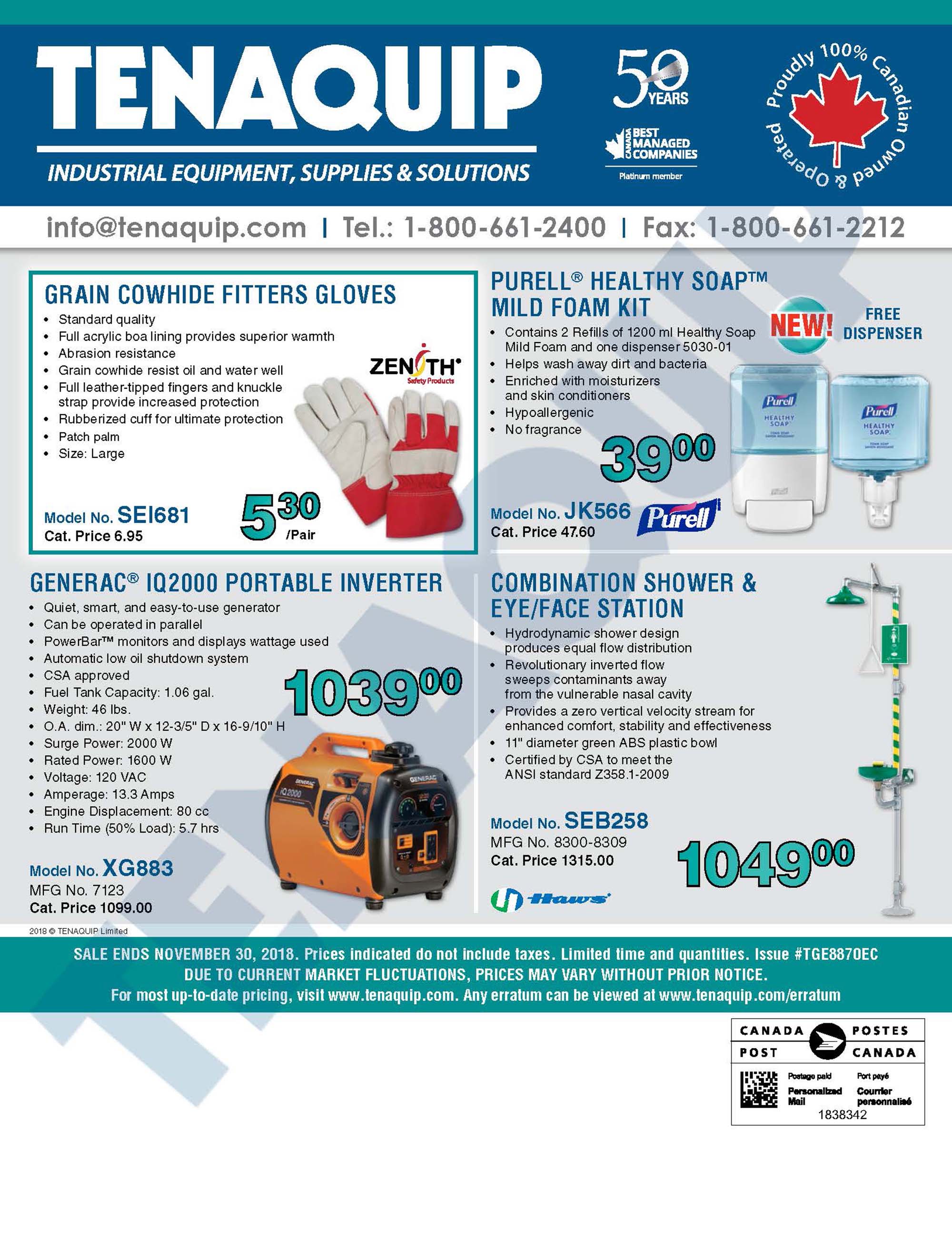 November Sale | TENAQUIP