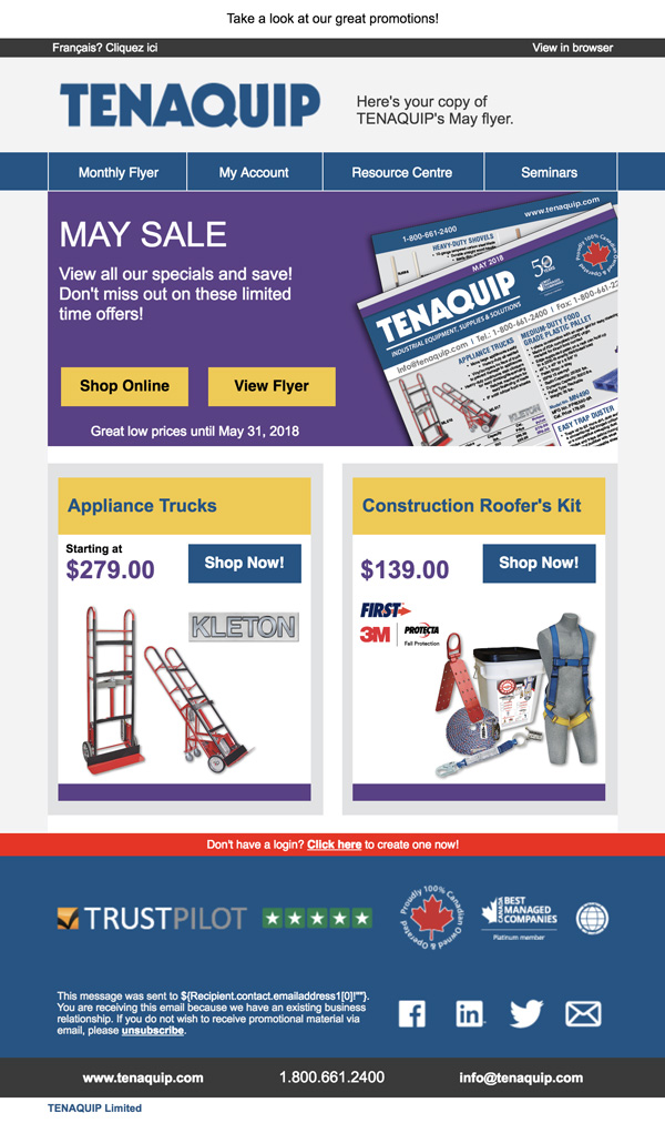 Request a Catalogue | TENAQUIP