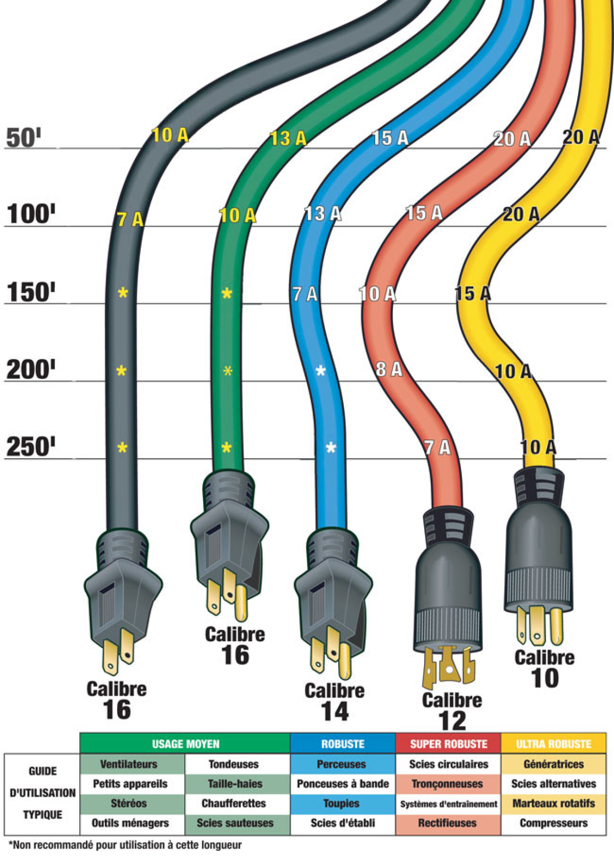 Guide de sélection d'un cordon rallonge : Facteurs à considérer | TENAQUIP